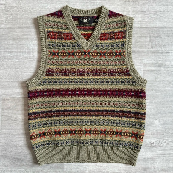 Ralph Lauren Double RL | Sweaters | Rrl Mens Iconic Fair Isle Sweater ...